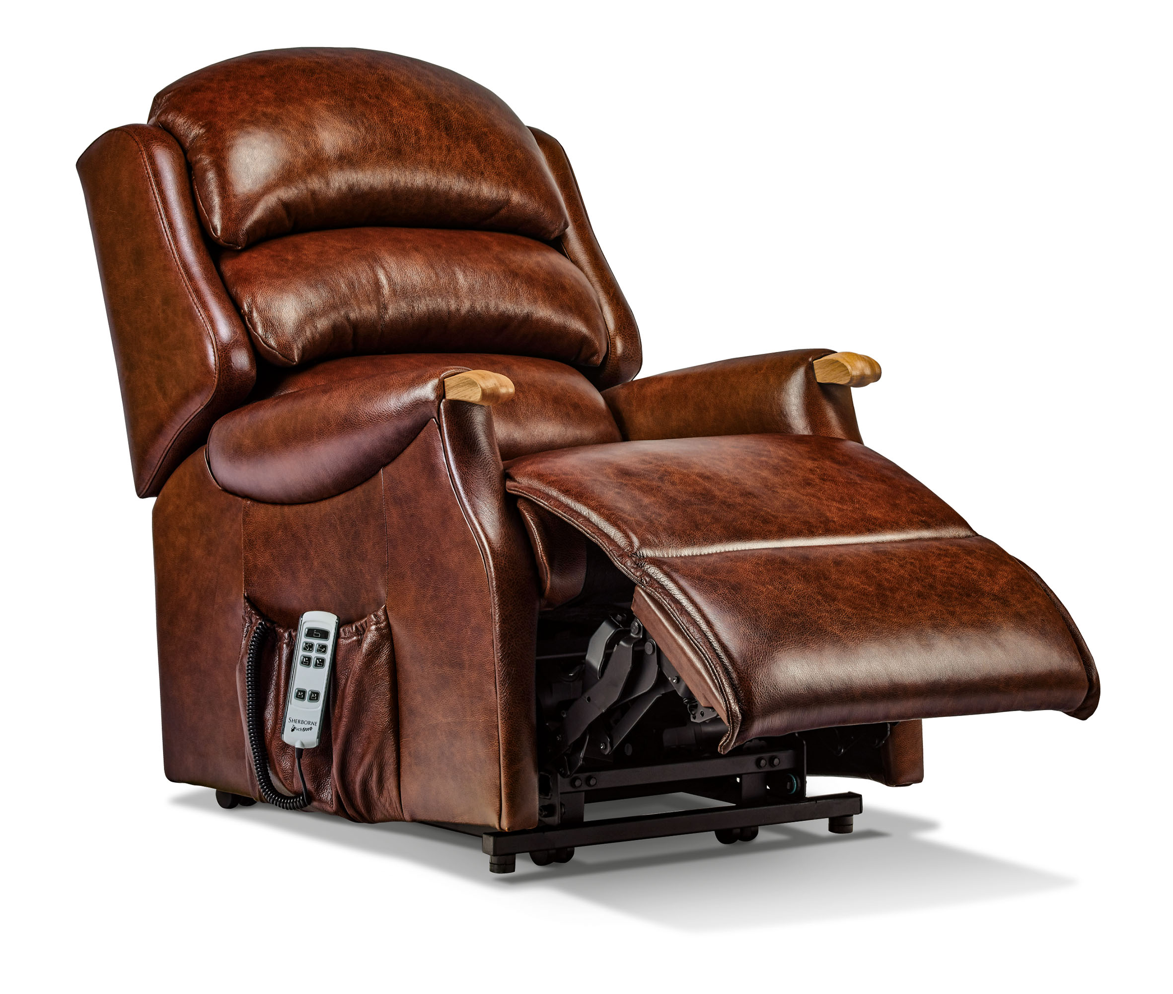Malham Small Leather Electric Riser Recliner - Sherborne Upholstery Malham Small Leather Electric Riser Recliner - Sherborne Upholstery