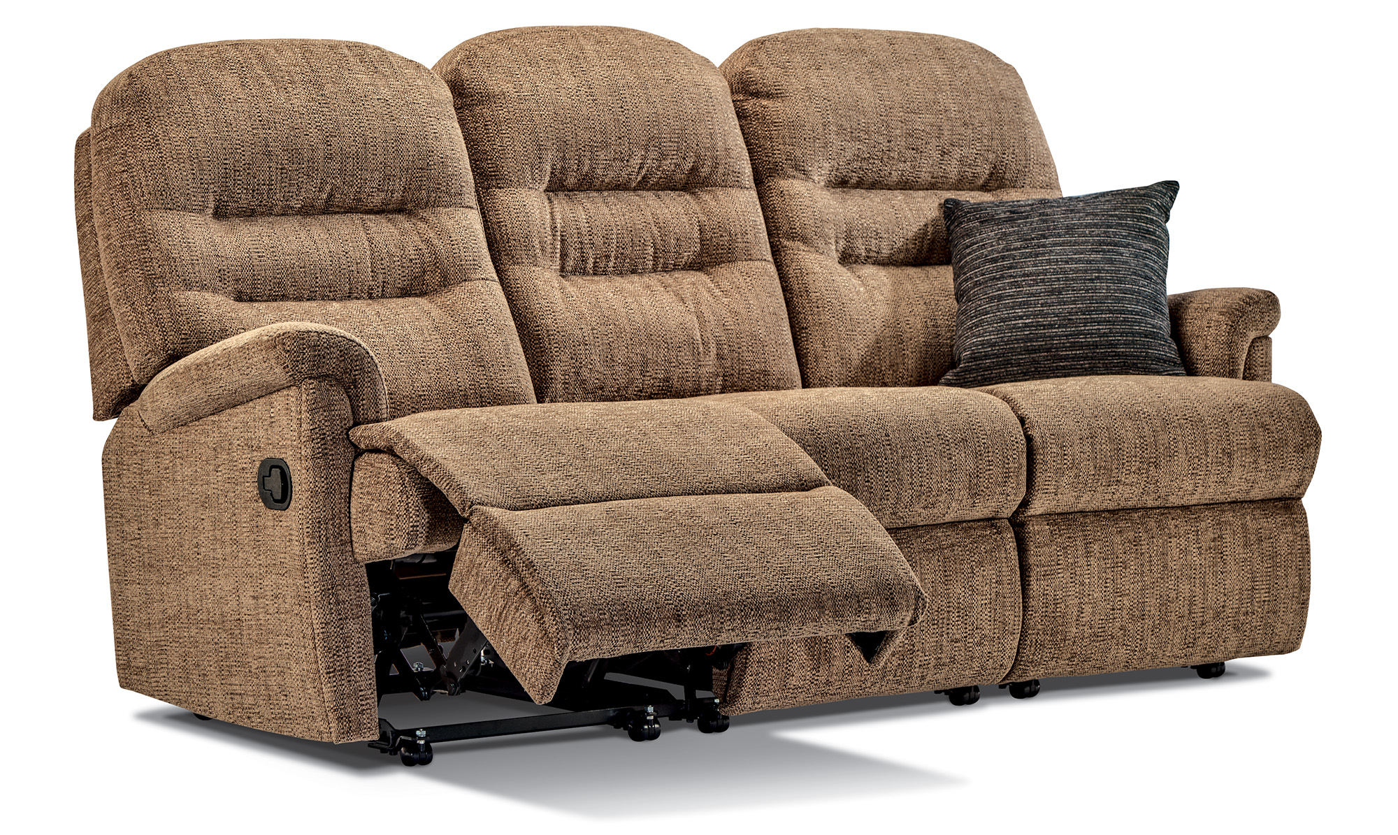 Keswick Small Leather Reclining 3-Seater Settee - Sherborne Upholstery Keswick Small Leather Reclining 3-Seater Settee - Sherborne Upholstery
