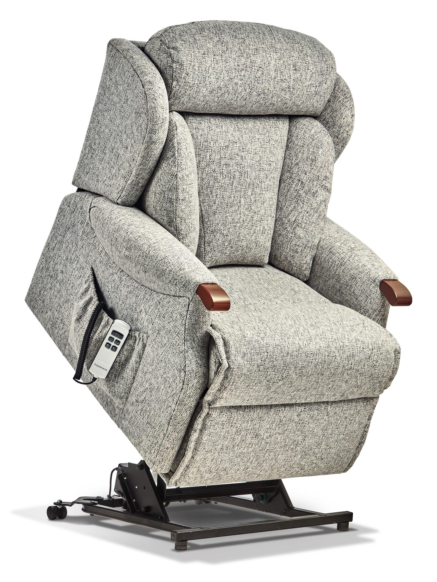 Cartmel Knuckle Petite Fabric Electric Riser Recliner - Sherborne ...