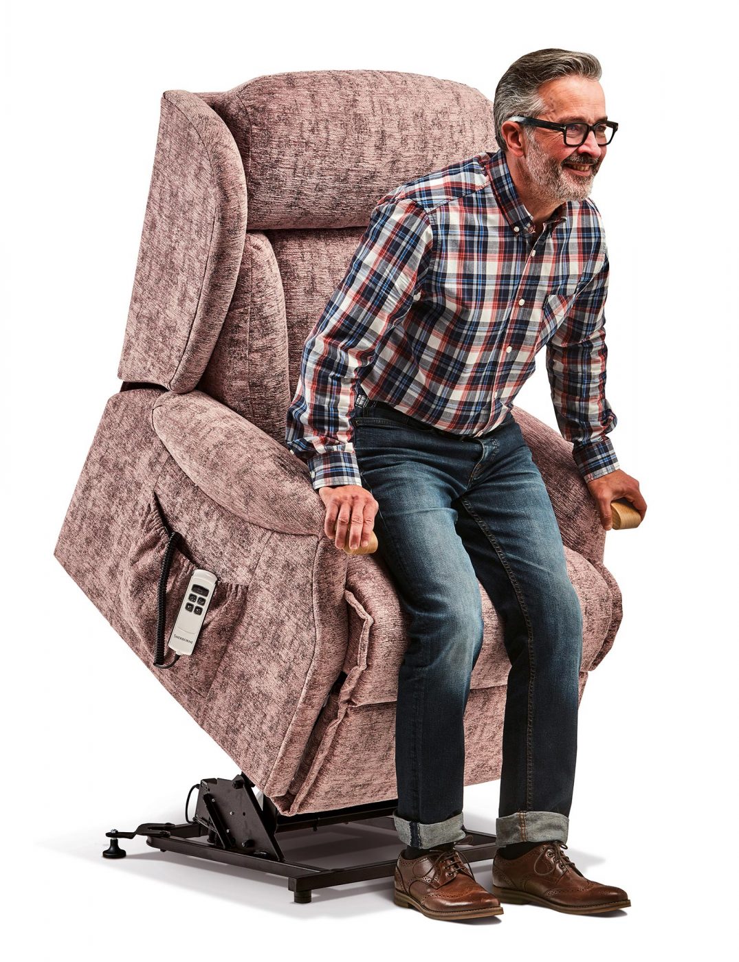 Malham Royale Fabric Electric Riser Recliner - Sherborne Upholstery Malham Royale Fabric Electric Riser Recliner - Sherborne Upholstery