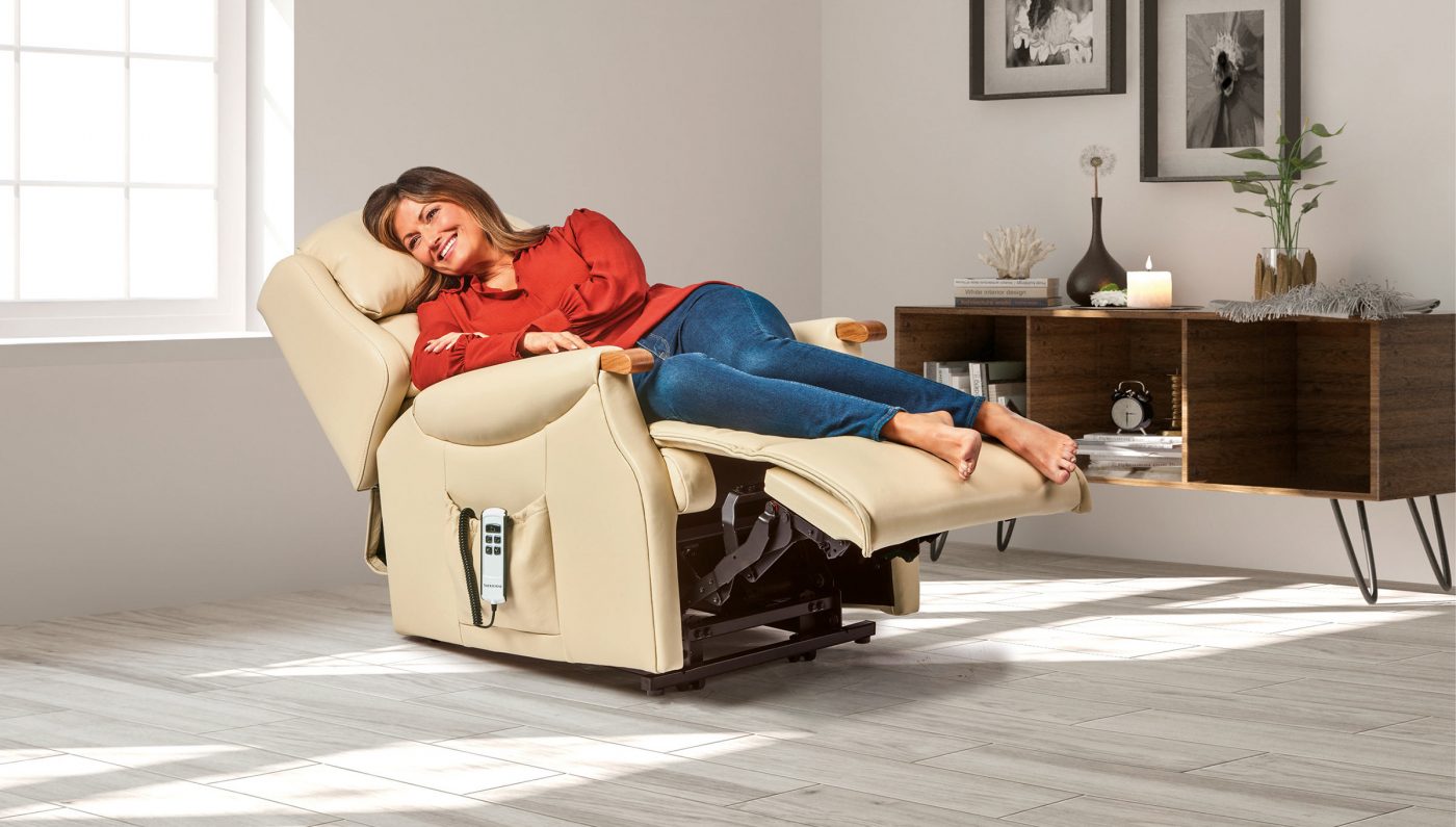 Malham Small Leather Electric Riser Recliner - Sherborne Upholstery Malham Small Leather Electric Riser Recliner - Sherborne Upholstery