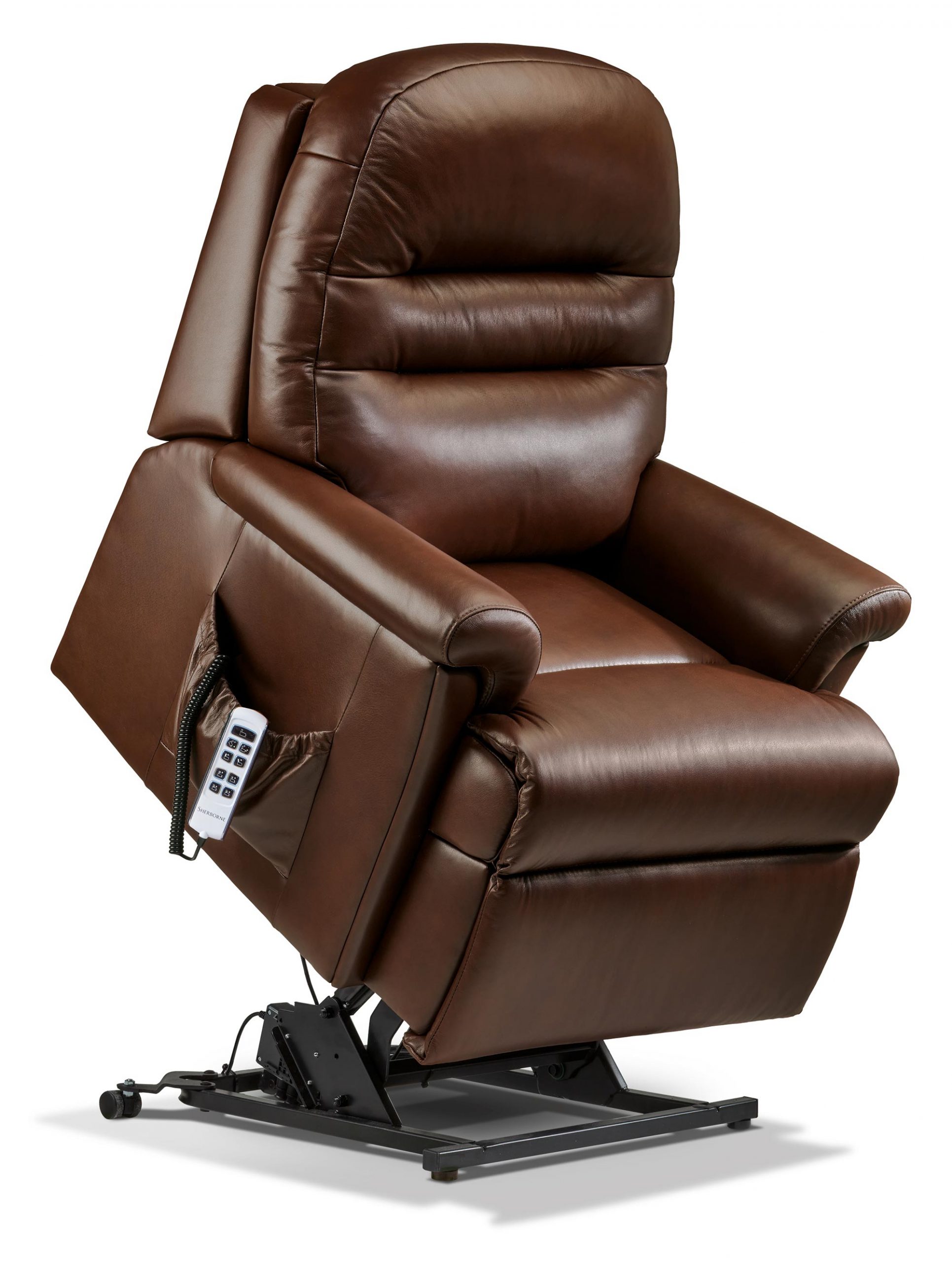 Beaumont Petite Leather Electric Riser Recliner - Sherborne Upholstery Beaumont Petite Leather Electric Riser Recliner - Sherborne Upholstery